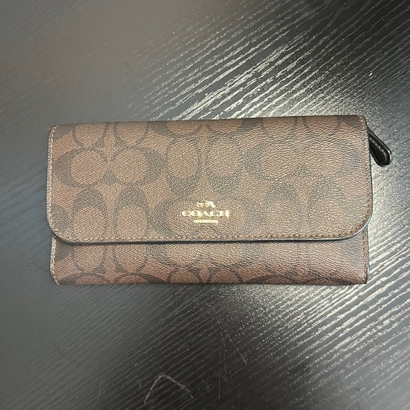 Coach | Bags | Coach Signature Checkbook Wallet | Poshmark